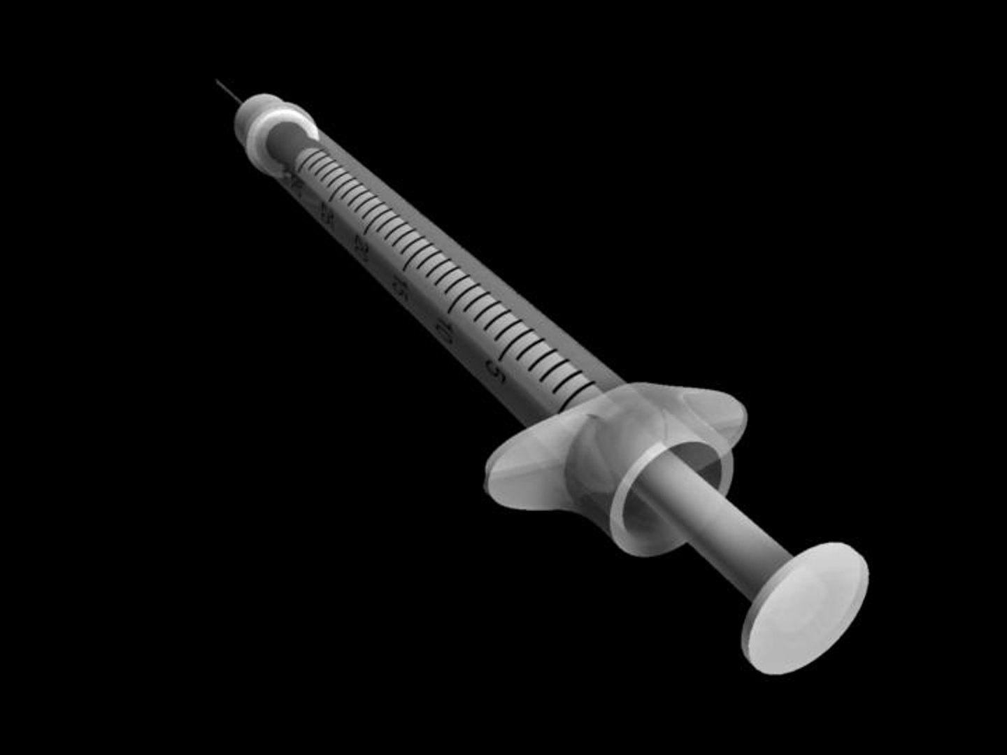 3d syringe needle model