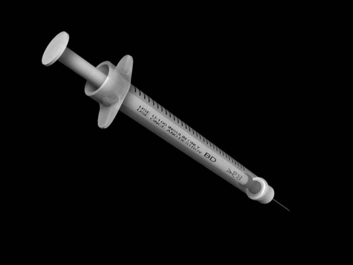 3d syringe needle model