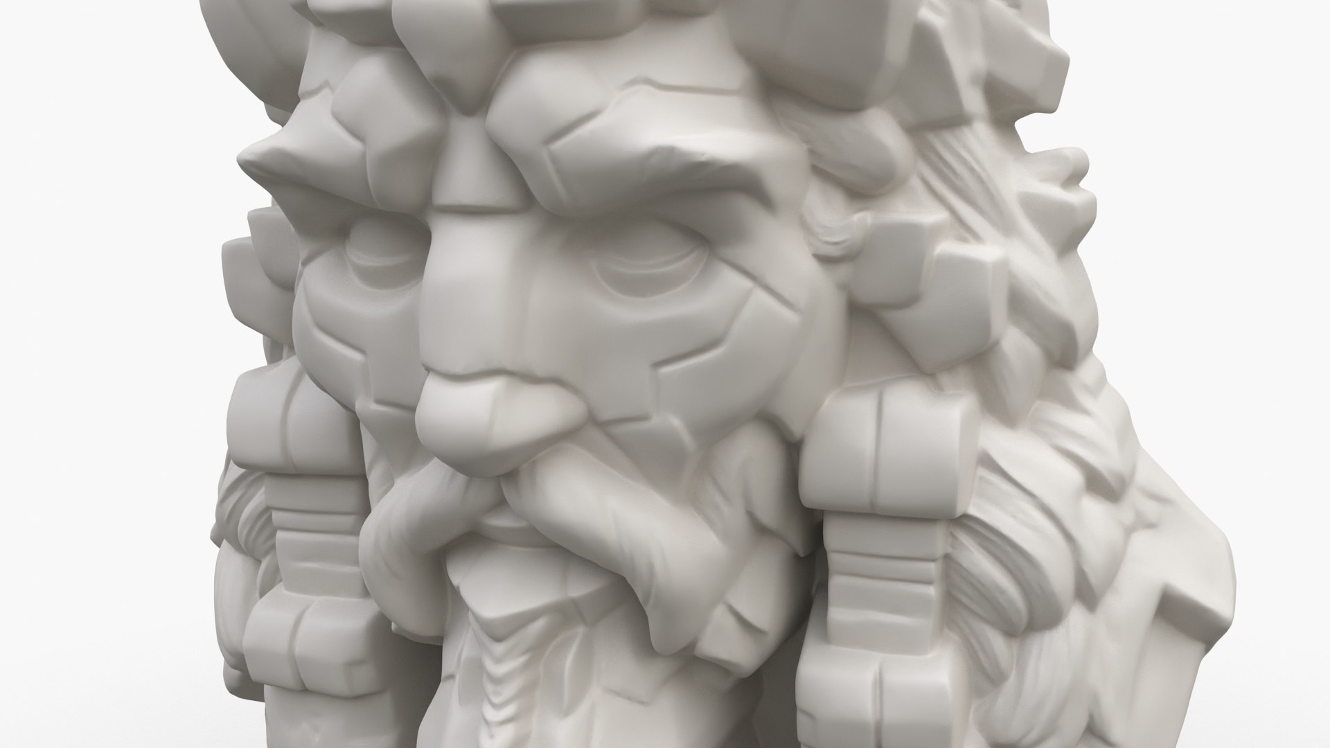 3D Stone Sentinel Bust 3 - TurboSquid 2187738