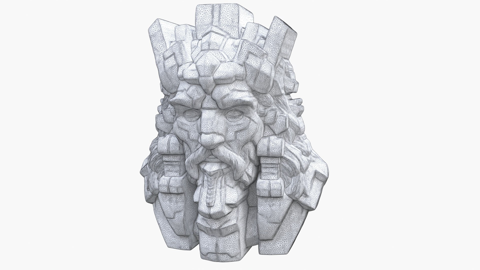 3D Stone Sentinel Bust 3 - TurboSquid 2187738
