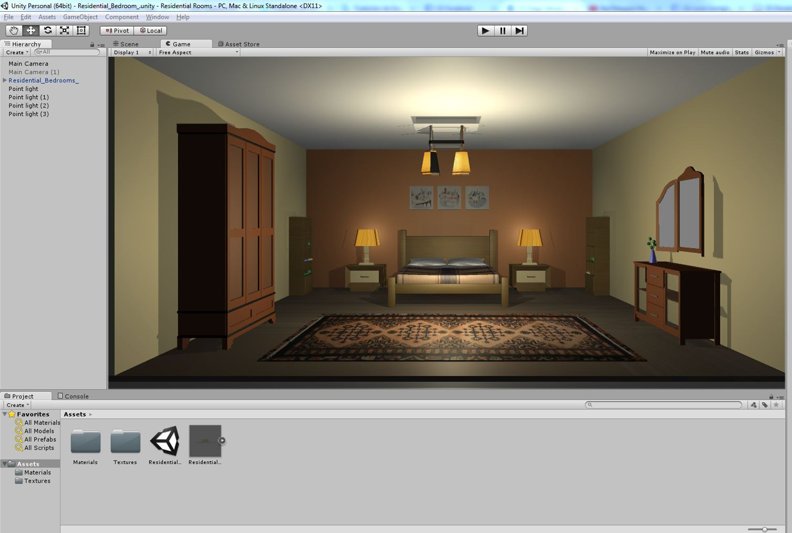 3d model bedroom bed room