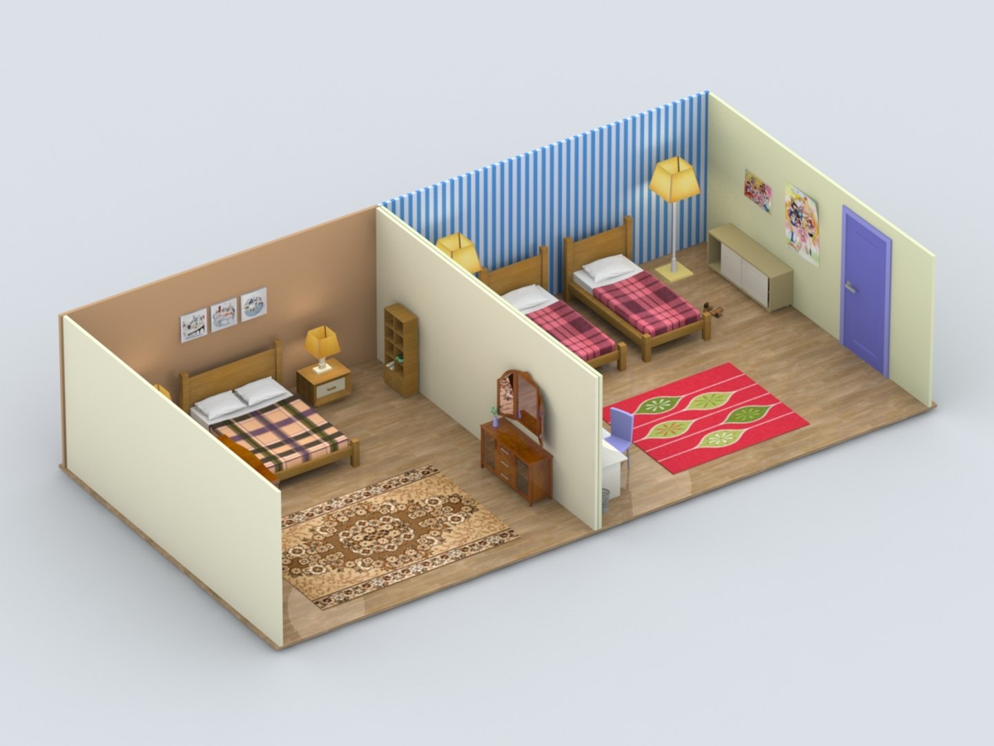 3d Model Bedroom Bed Room