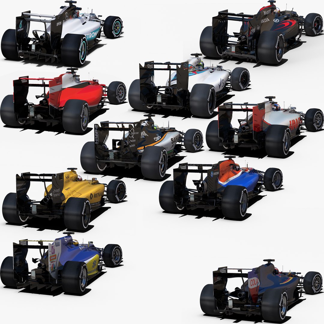 3d Model Formula 1 Cars 2016