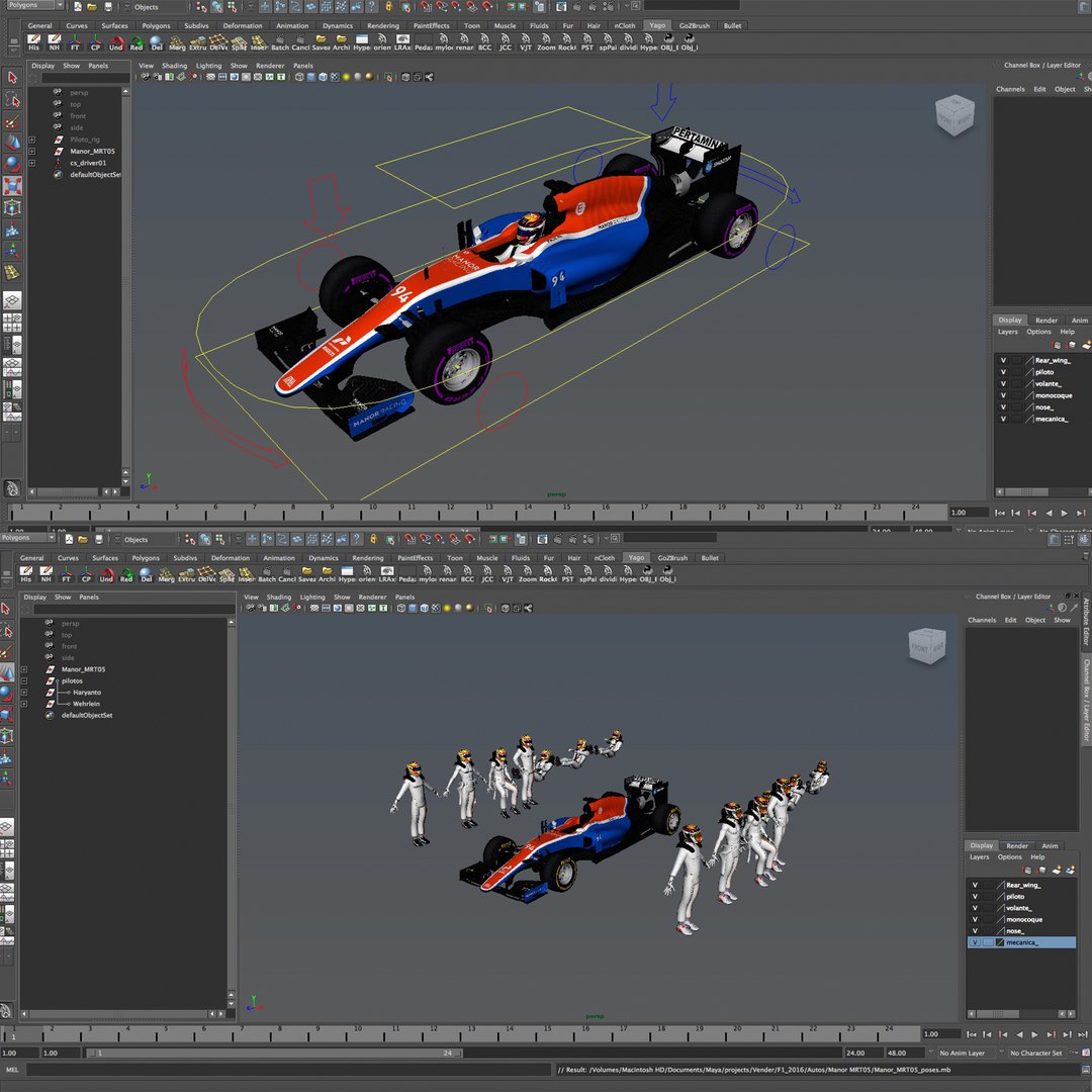 3d Model Formula 1 Cars 2016