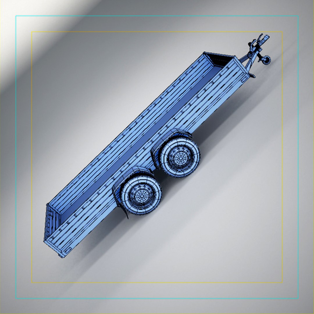 3ds Max Small Trailer Wheel