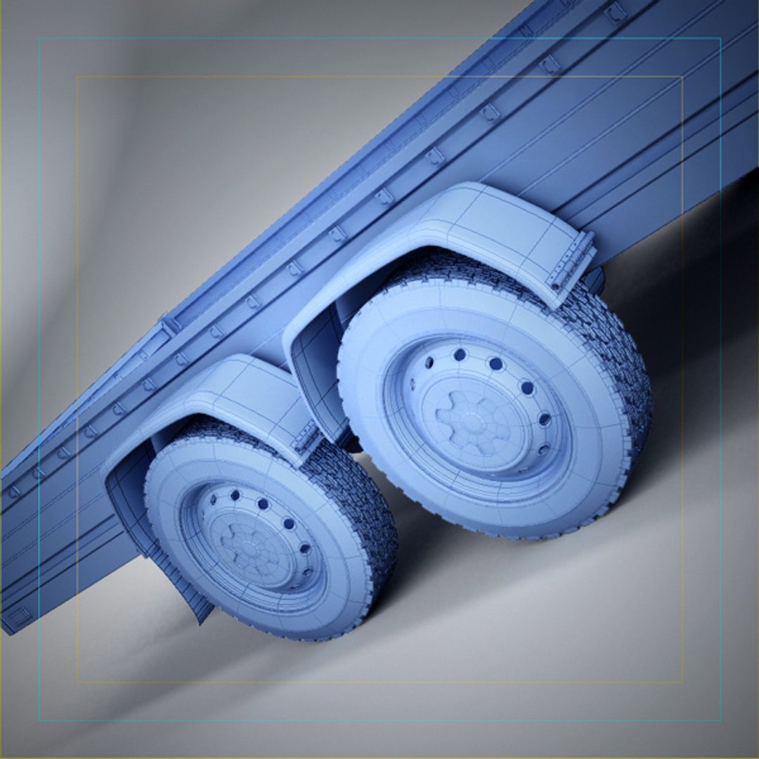 3ds Max Small Trailer Wheel