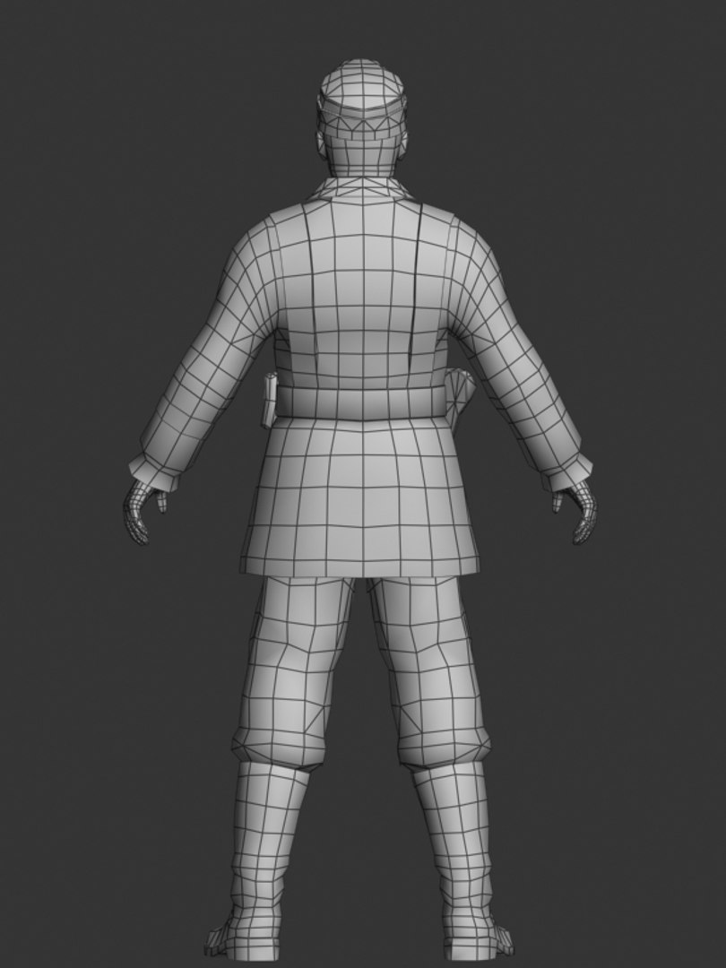 3d German Zombie Man