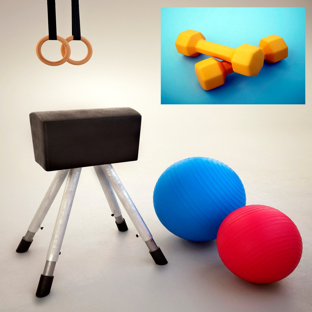 Gymnastics Equipment Sports Set 3D Model - TurboSquid 1369017
