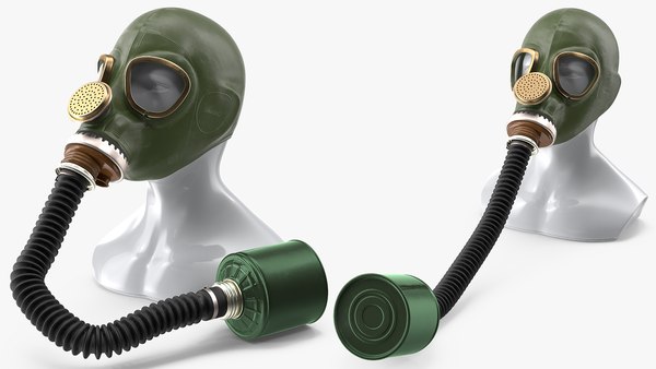 3D green gas mask long model - TurboSquid 1572925