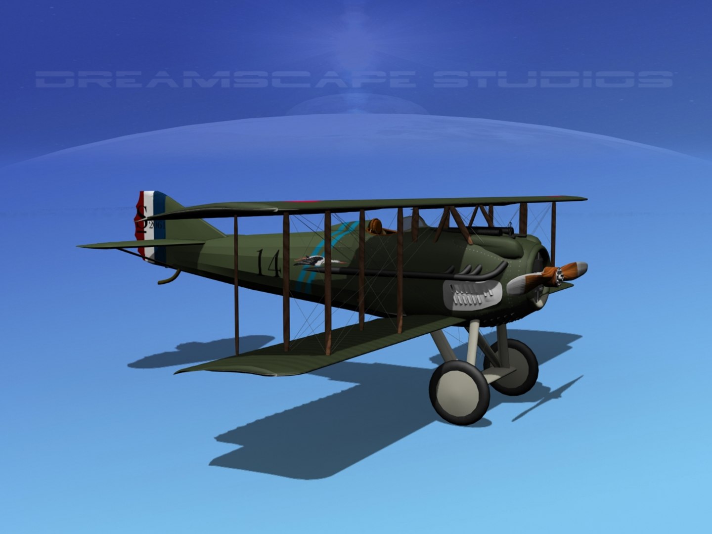 3d Spad Xiii Xii Fighters Model
