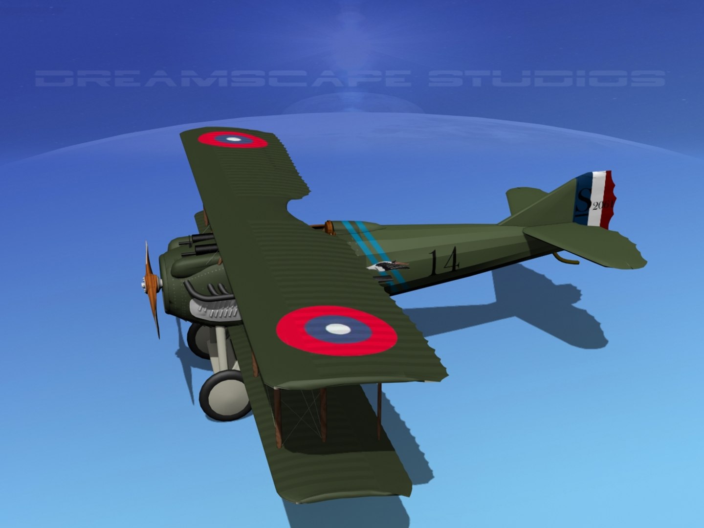 3d Spad Xiii Xii Fighters Model