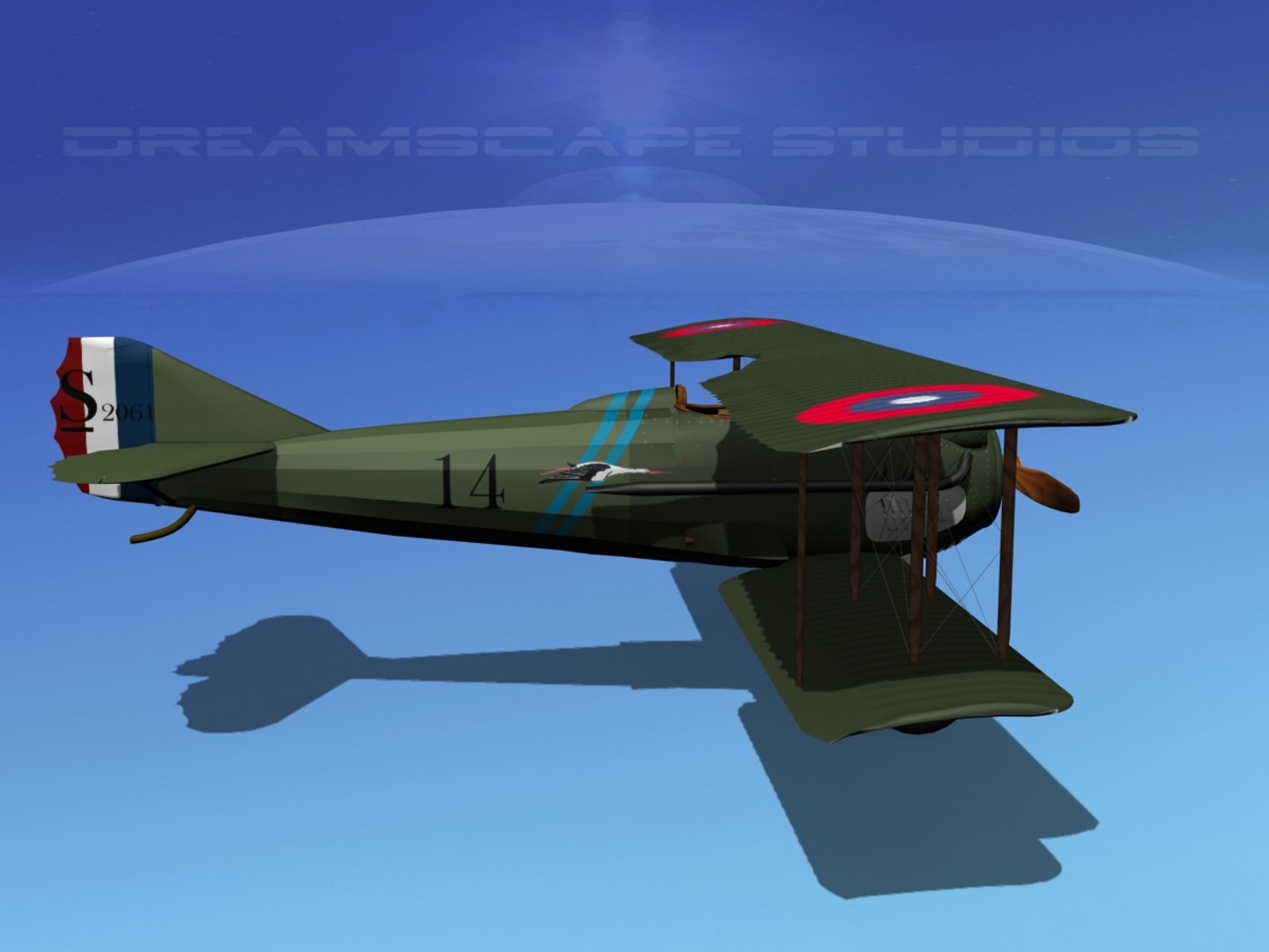 3d Spad Xiii Xii Fighters Model