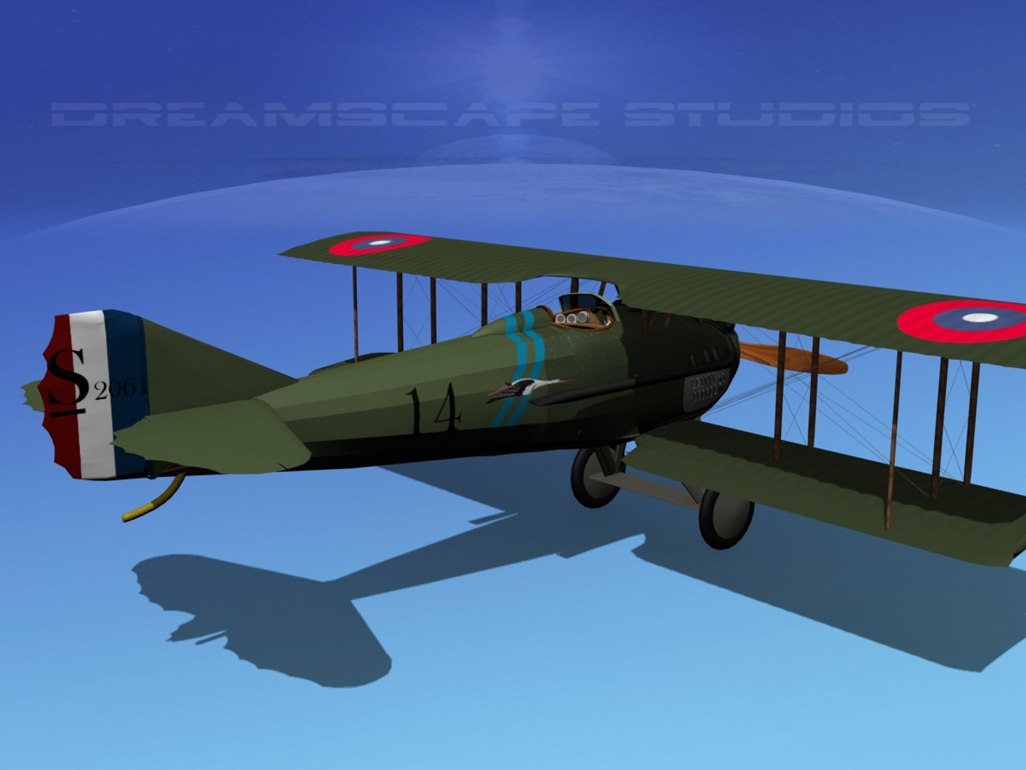 3d Spad Xiii Xii Fighters Model