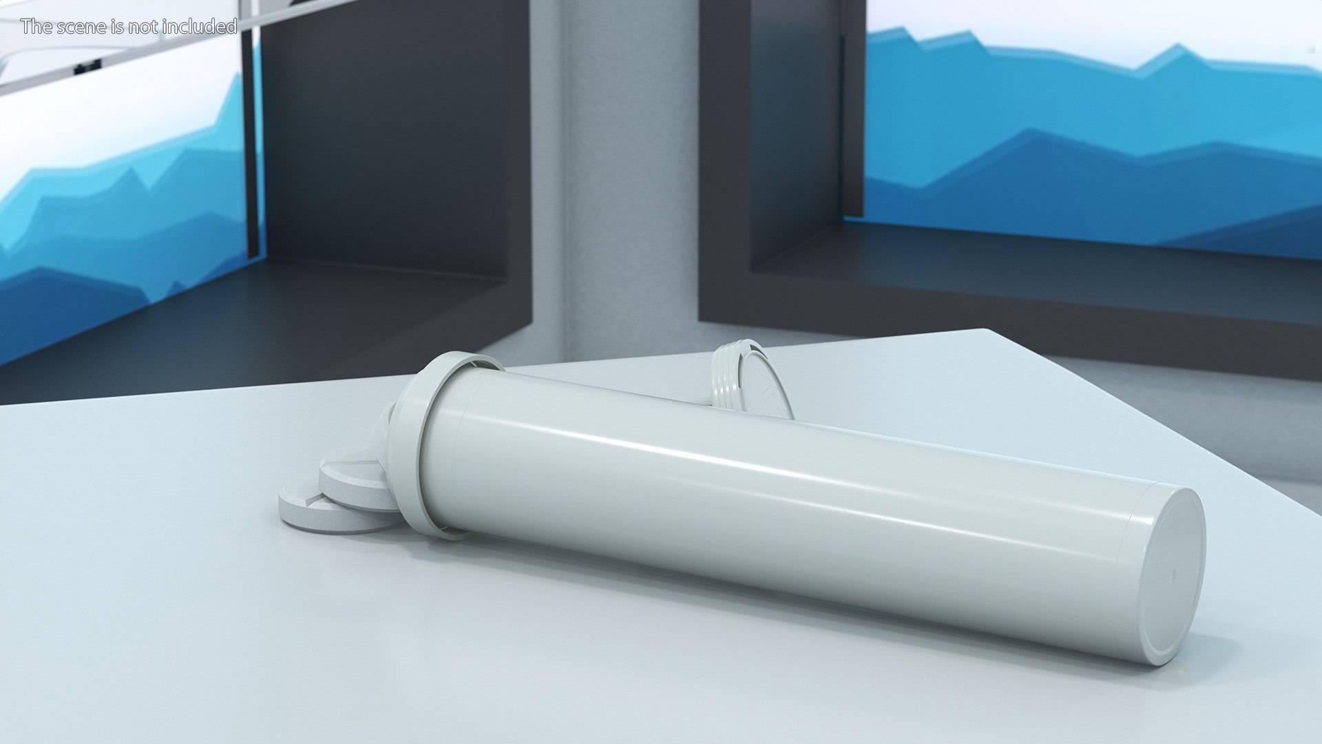 Tube Effervescent Packaging 25 Tabs Open 3D - TurboSquid 2211436