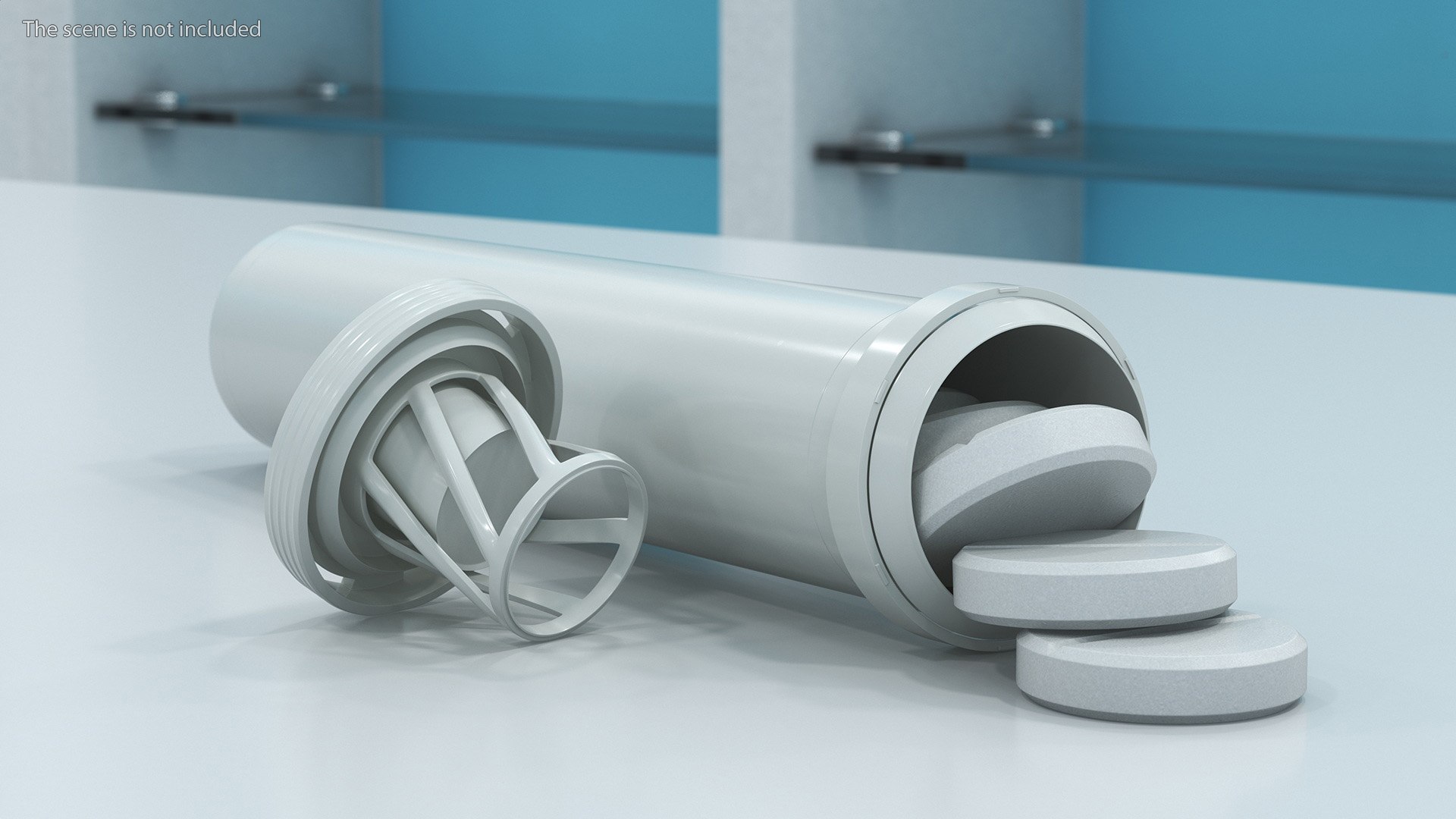 Tube Effervescent Packaging 25 Tabs Open 3D - TurboSquid 2211436