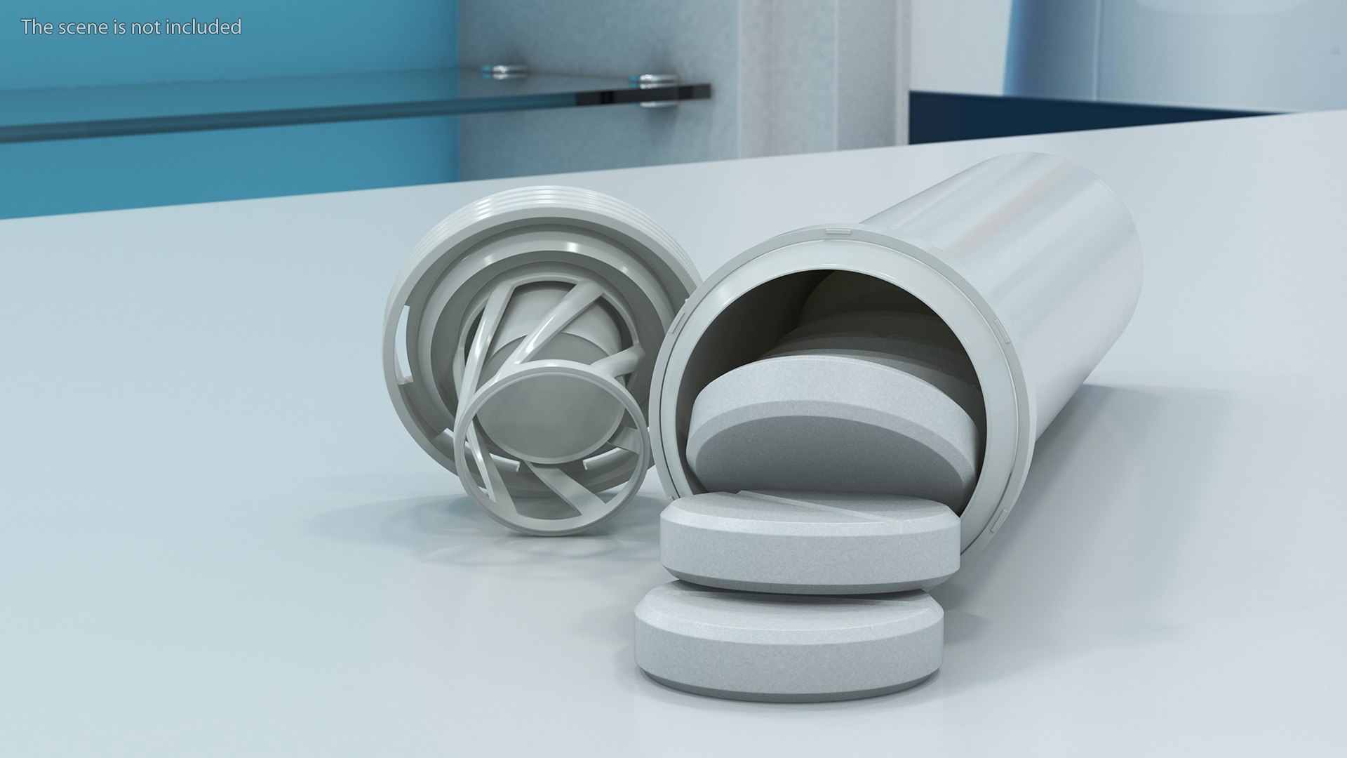 Tube Effervescent Packaging 25 Tabs Open 3D - TurboSquid 2211436