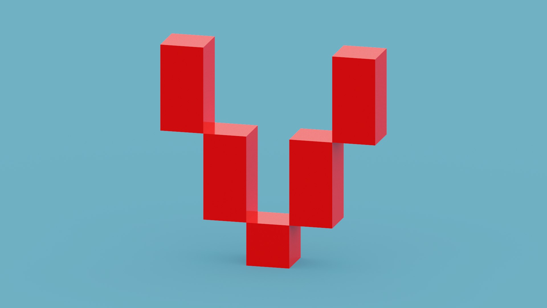 3D Pixel Letter V - TurboSquid 1981898