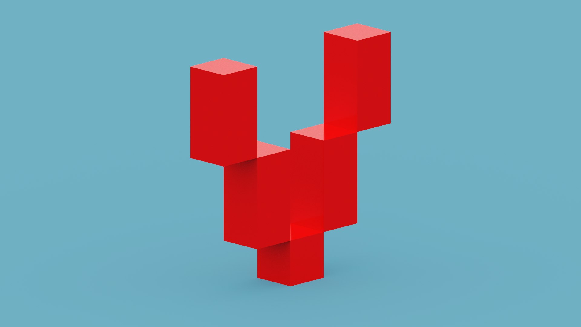 3D Pixel Letter V - TurboSquid 1981898