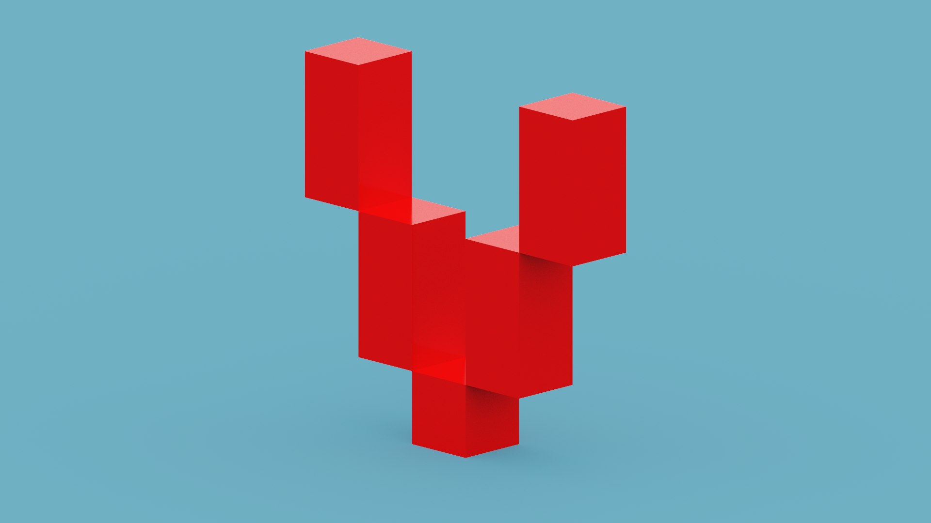 3D Pixel Letter V - TurboSquid 1981898