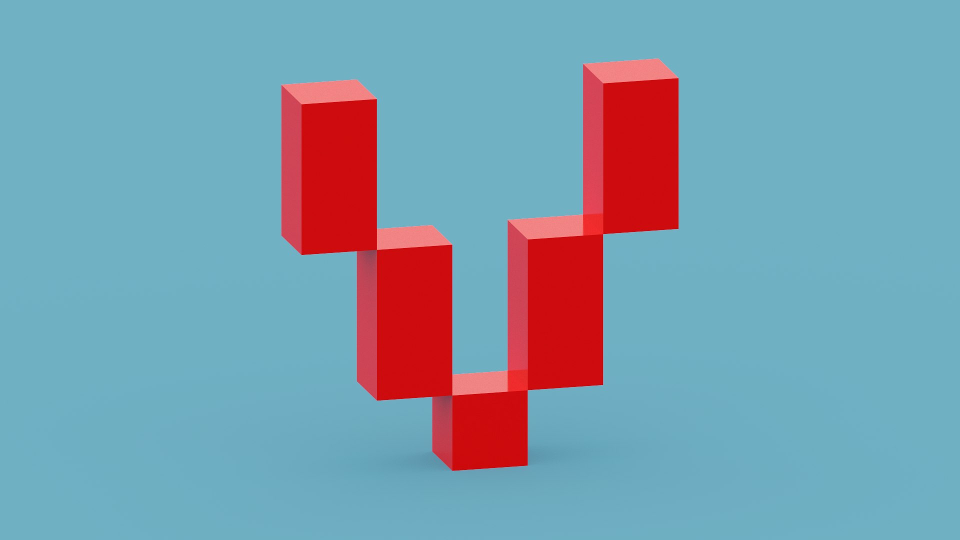 3D Pixel Letter V - TurboSquid 1981898