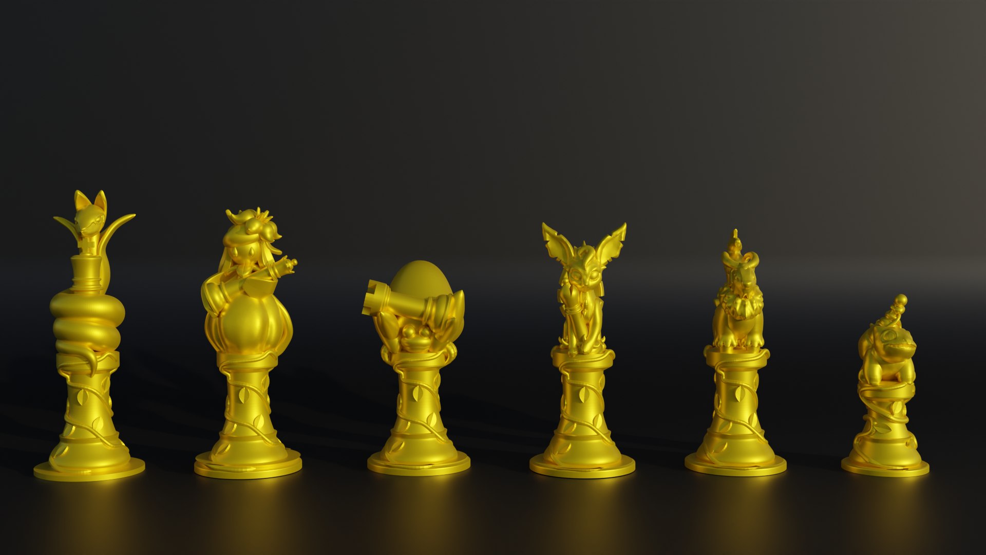 Pokemon Chess Set- Nature Pokemon Chess With 6 Different Model 3D print ...