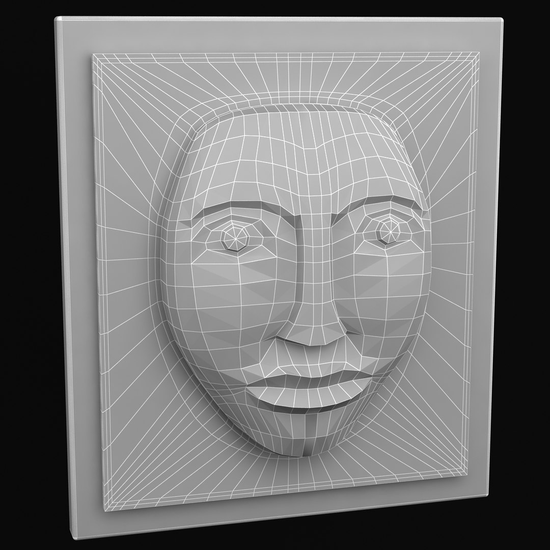 Face Wall Plaque 3d Obj