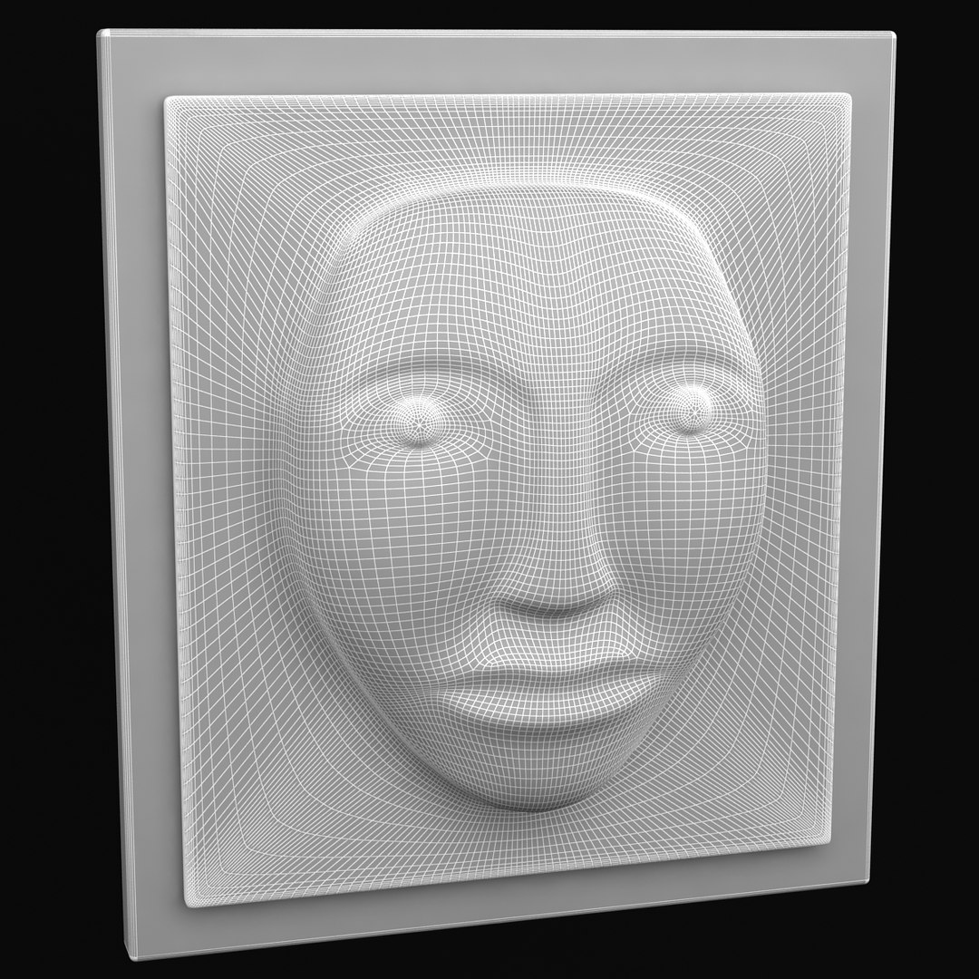 Face Wall Plaque 3d Obj