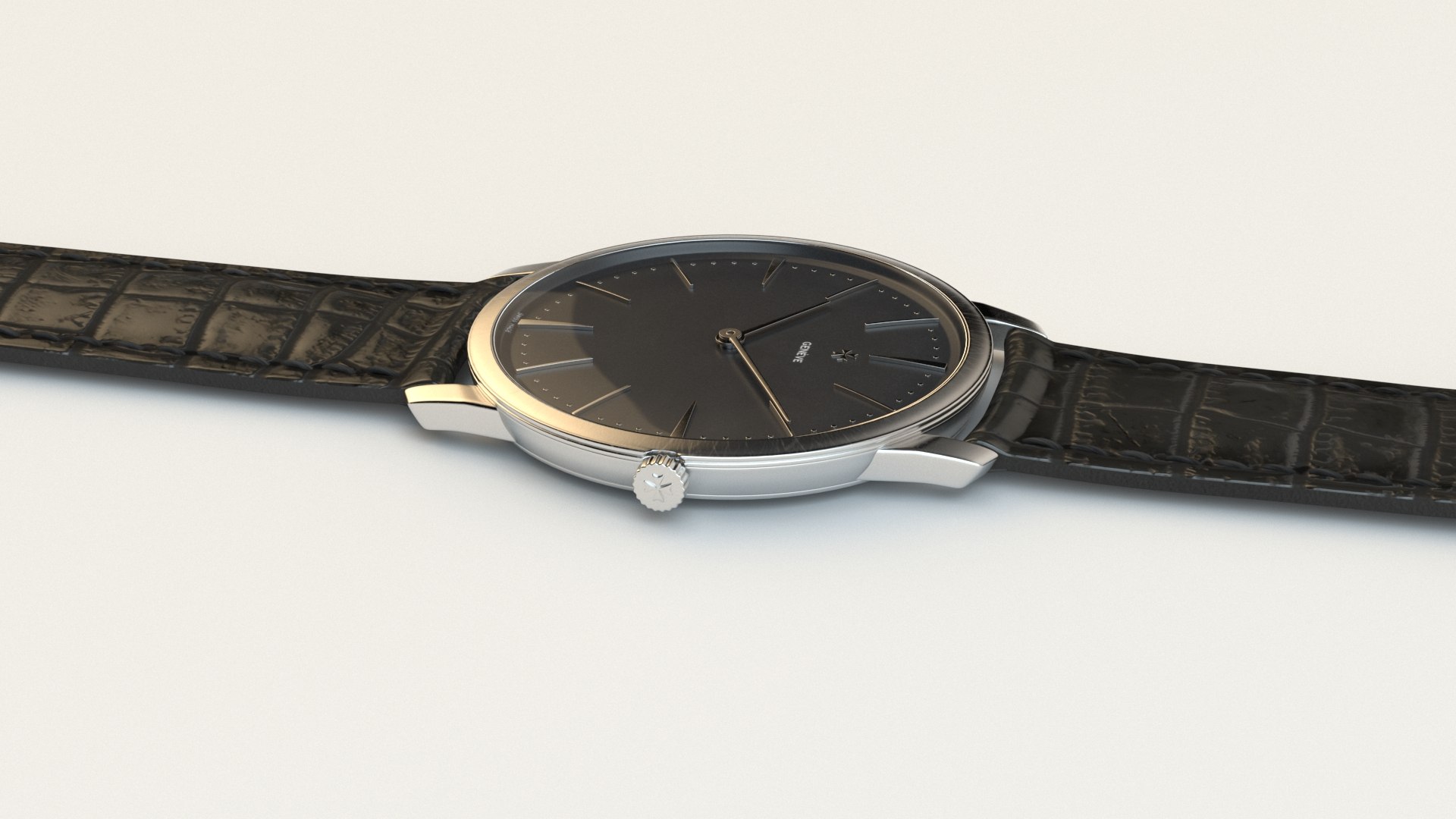 Luxury Watch Silver Black 3D Model - TurboSquid 1703139