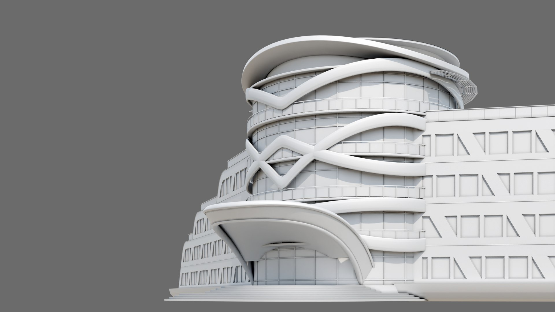 3D Beach Hotel Model - TurboSquid 2028943