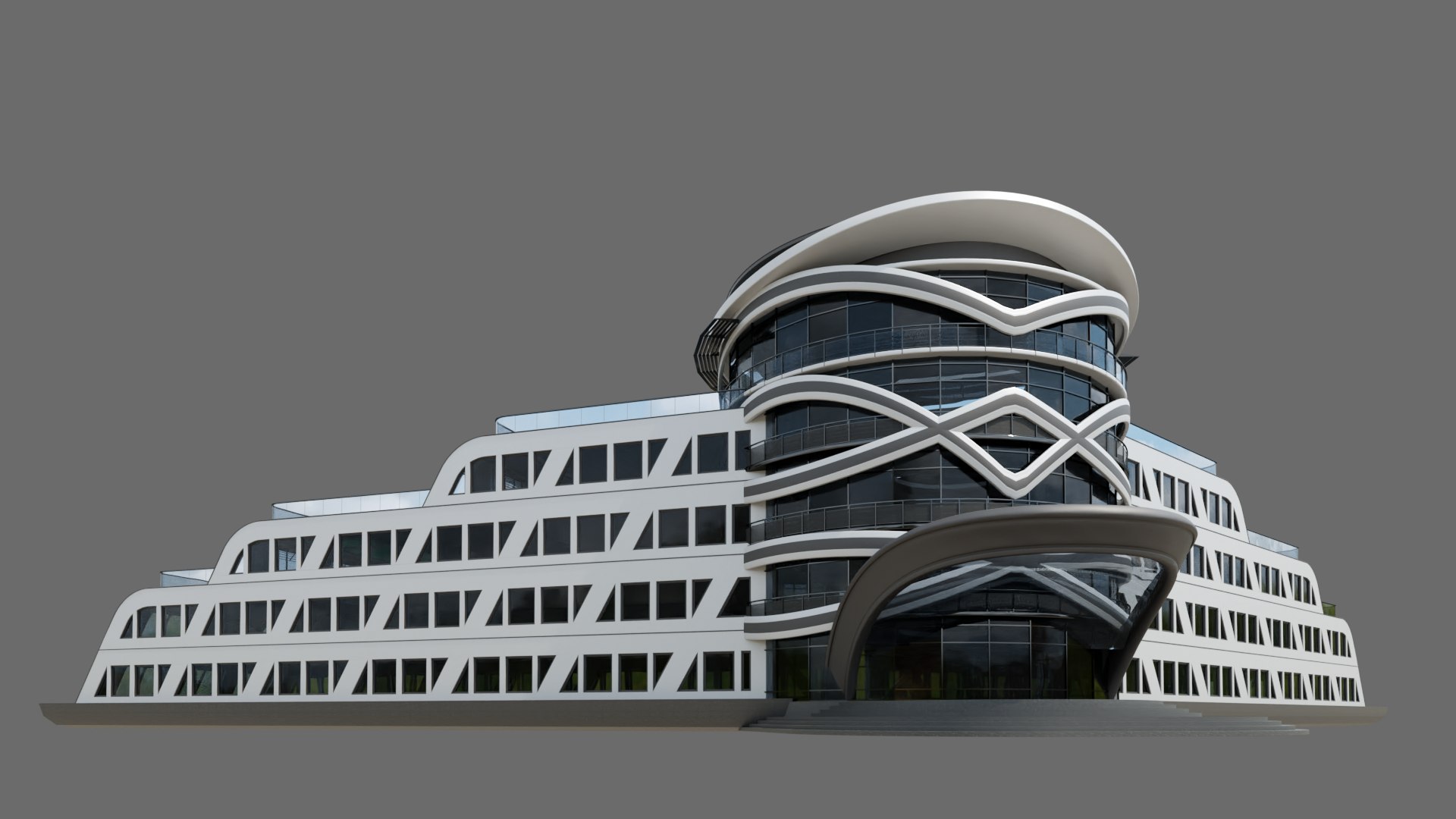 3D Beach Hotel Model - TurboSquid 2028943
