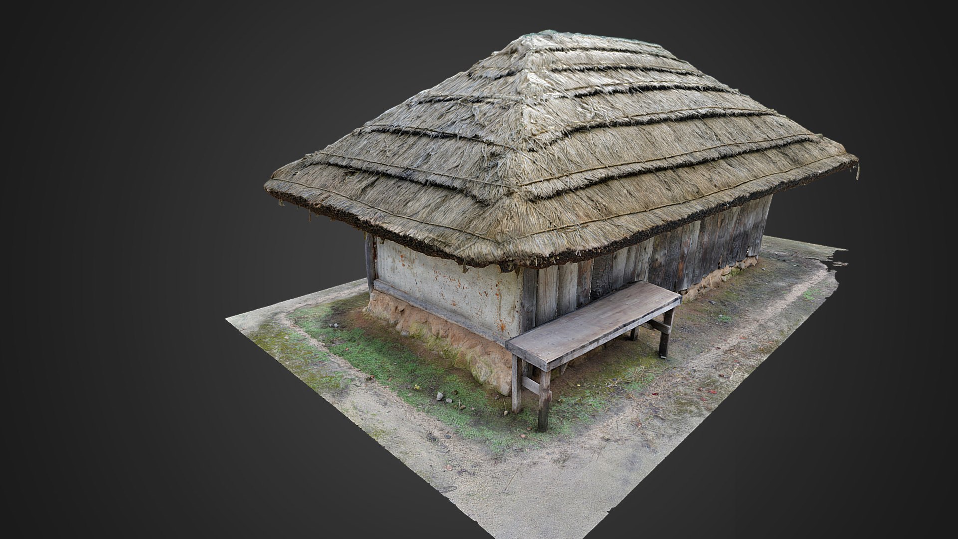3D Model Thatched Roof House - TurboSquid 2020621
