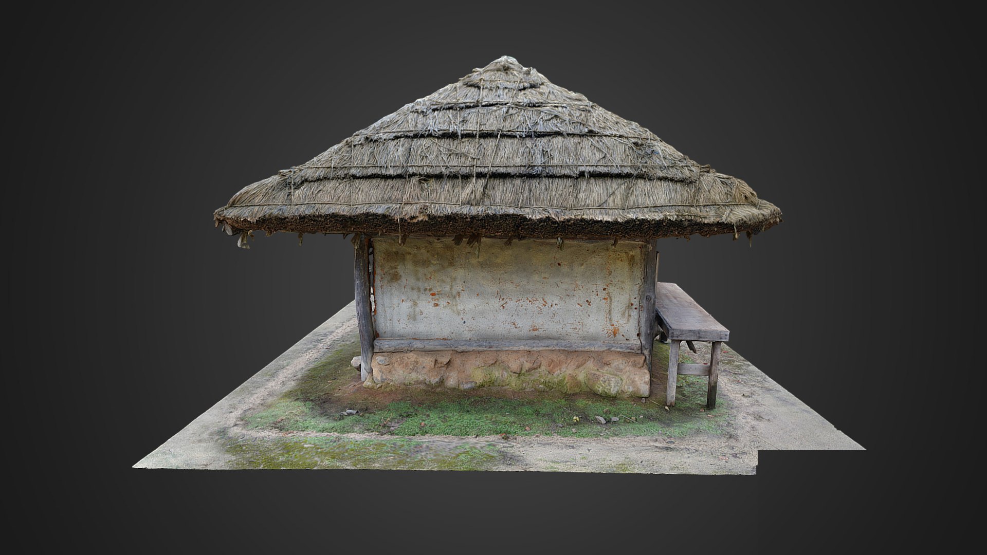 3D Model Thatched Roof House - TurboSquid 2020621