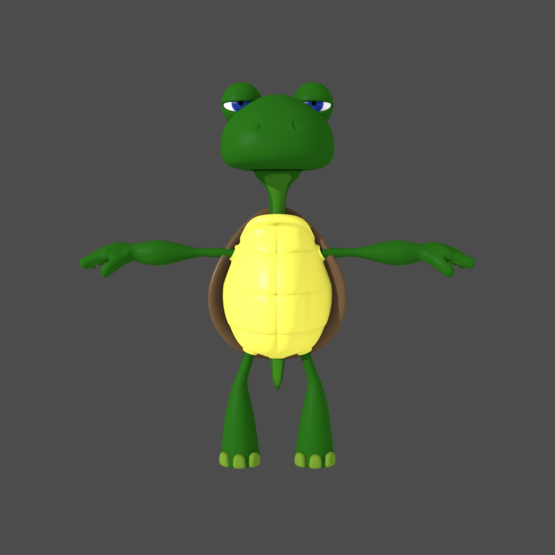 3D Cartoon Tortoise Model - TurboSquid 1325312