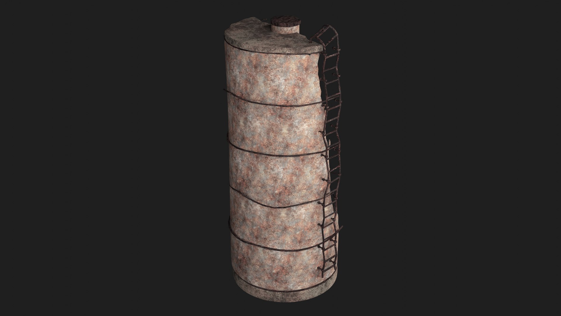 3D POST APO SILO SILOS RUINS TANK DESTROYED SURVIVAL COLLECTION Model ...