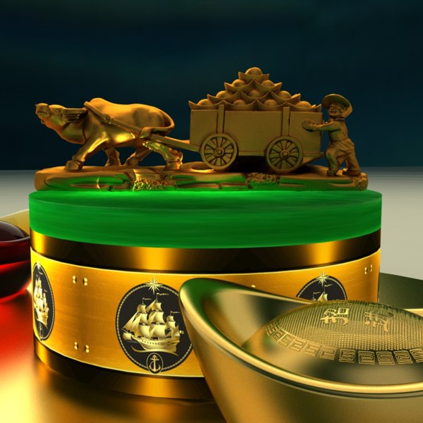 Chinese gold ingot 3D model - TurboSquid 1331805