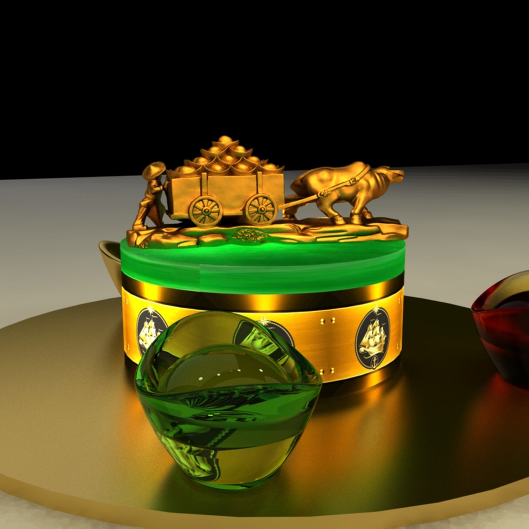 Chinese gold ingot 3D model - TurboSquid 1331805