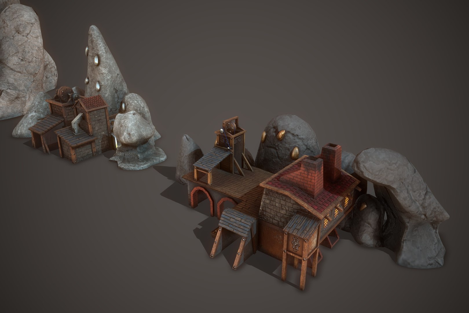 3D Ancient Mines Model - TurboSquid 1650599
