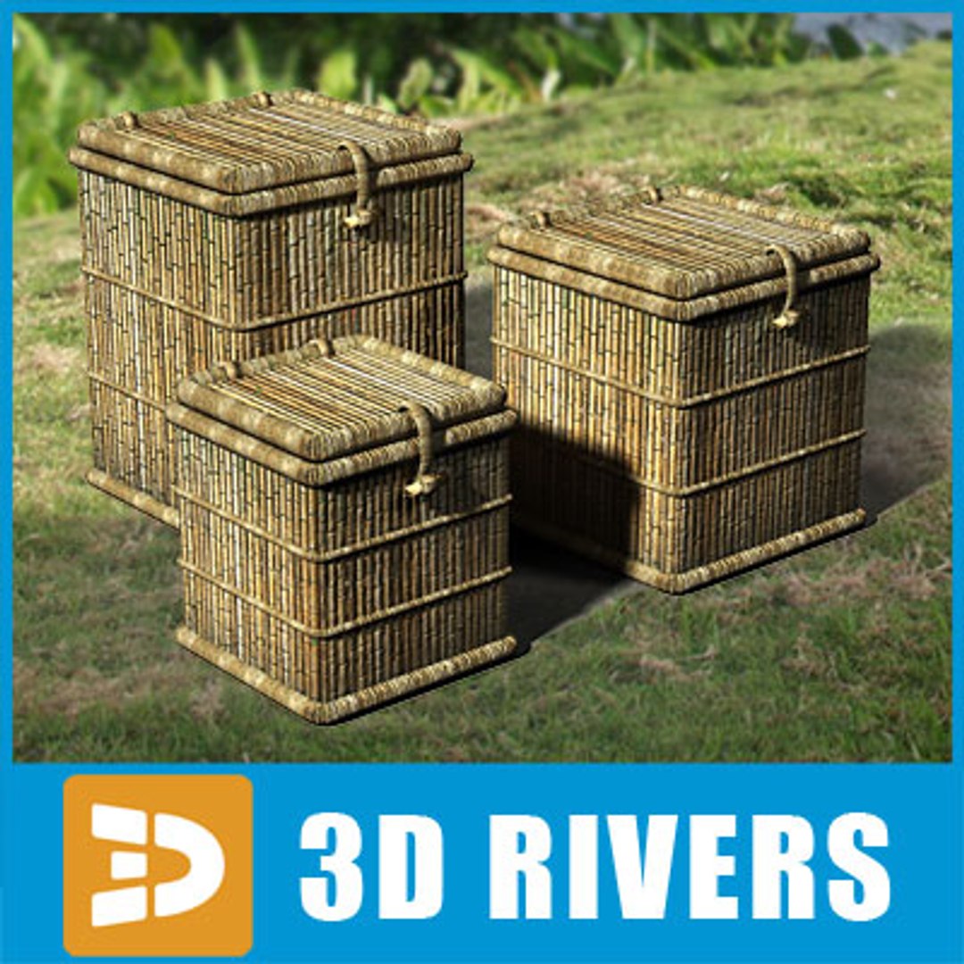 Cane Boxes Container 3d Model