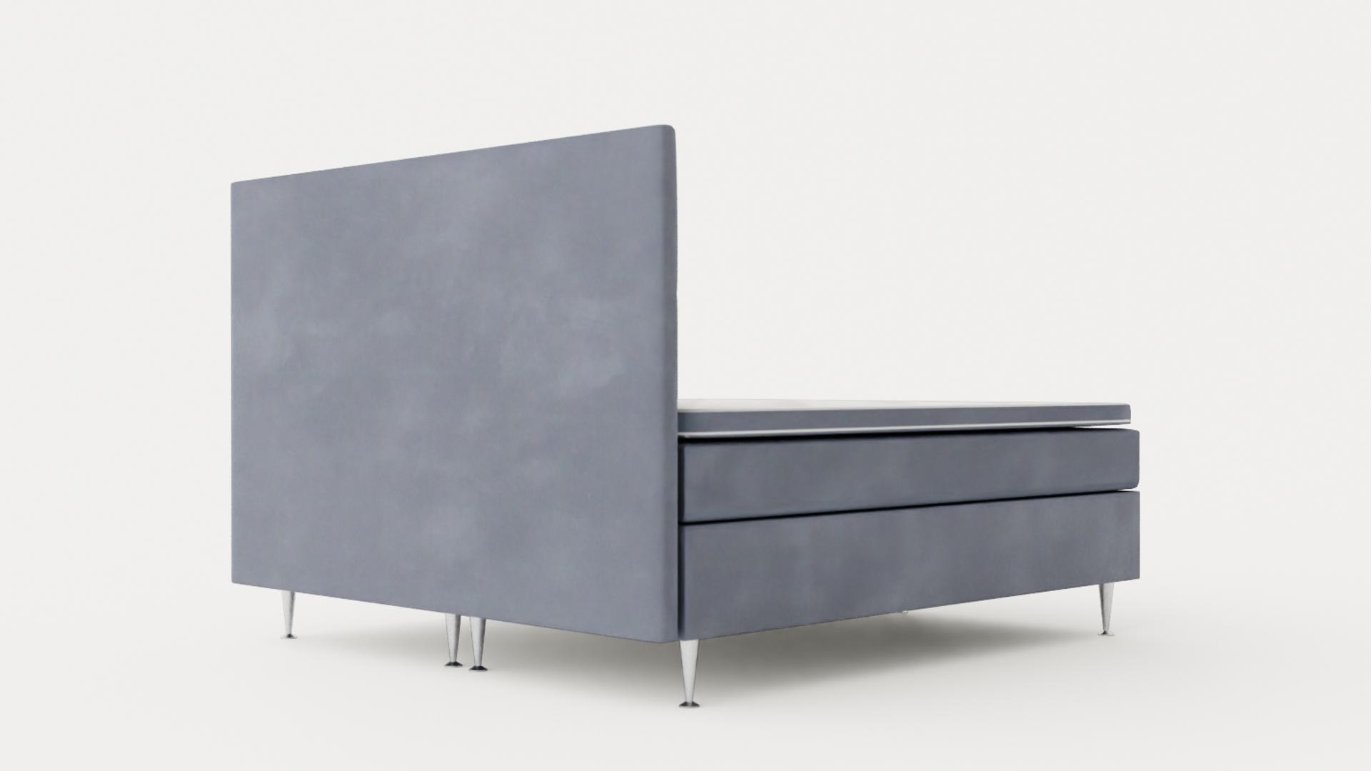 Royal Velvet Complete Bed Package 180x200 Dark Gray With High 3D Model ...