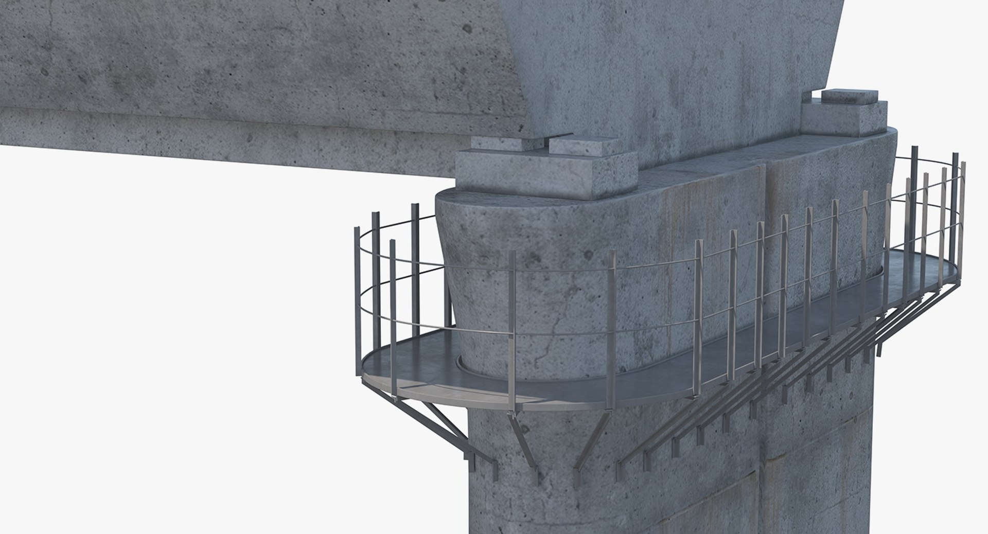 3D rail bridge section model - TurboSquid 1369783