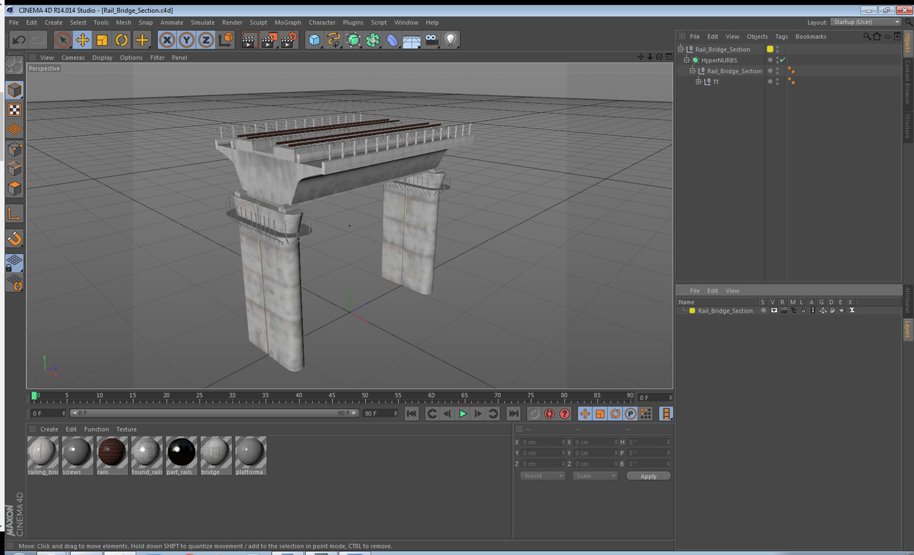 3D rail bridge section model - TurboSquid 1369783