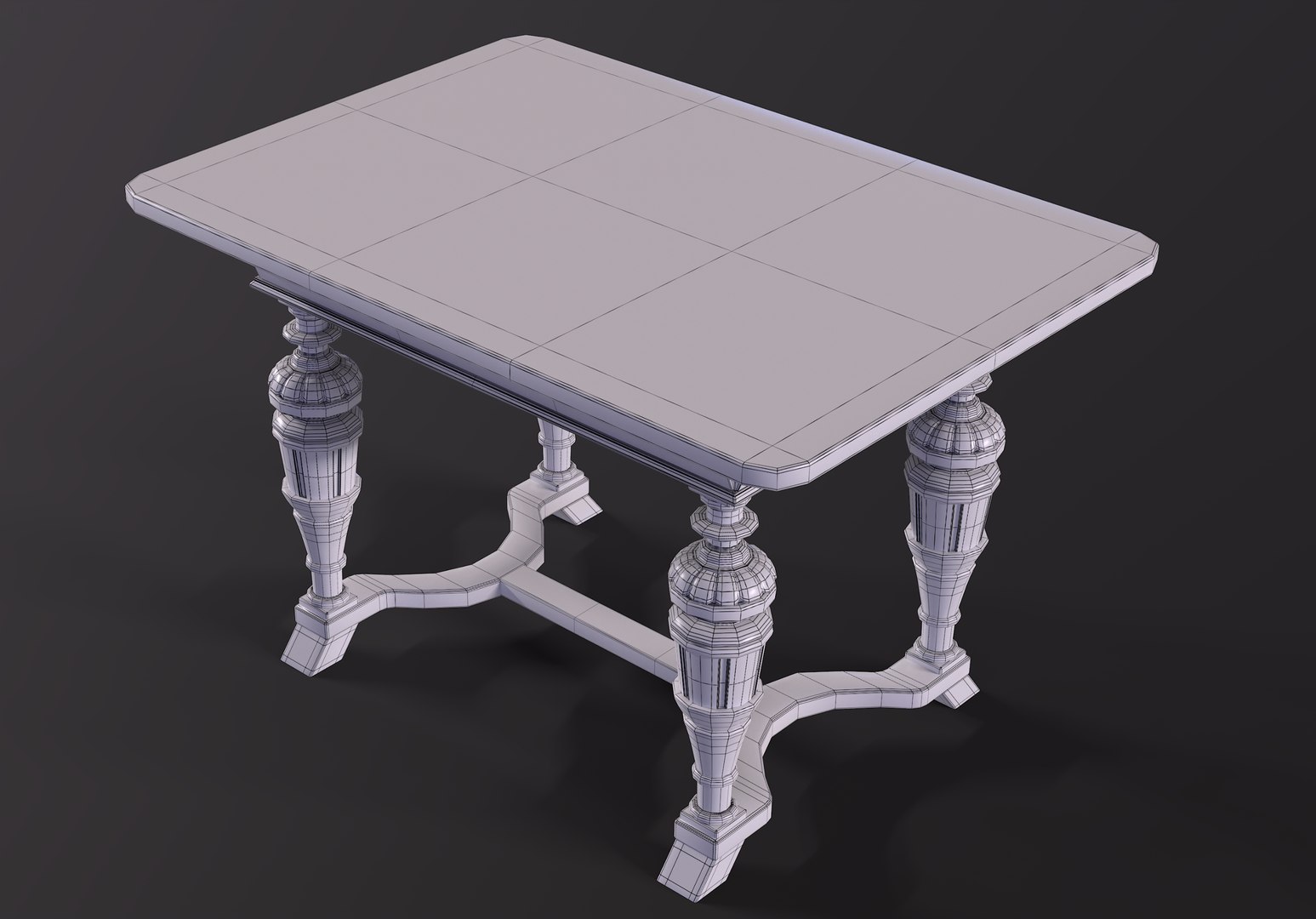 Old Antique Table 3D Model - TurboSquid 2002923