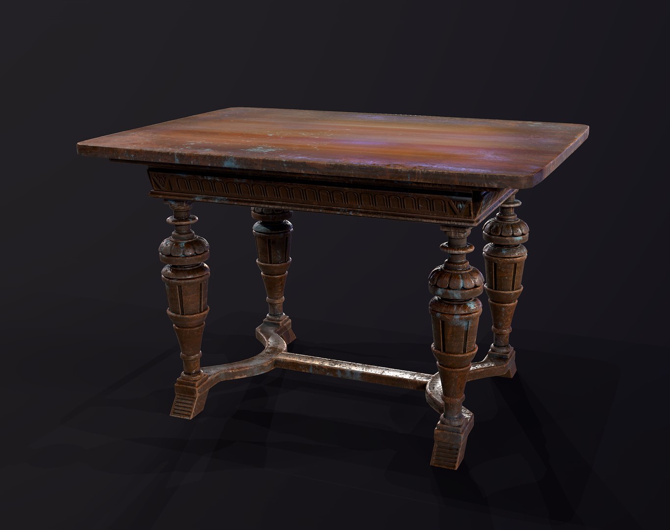 Old Antique Table 3D Model - TurboSquid 2002923