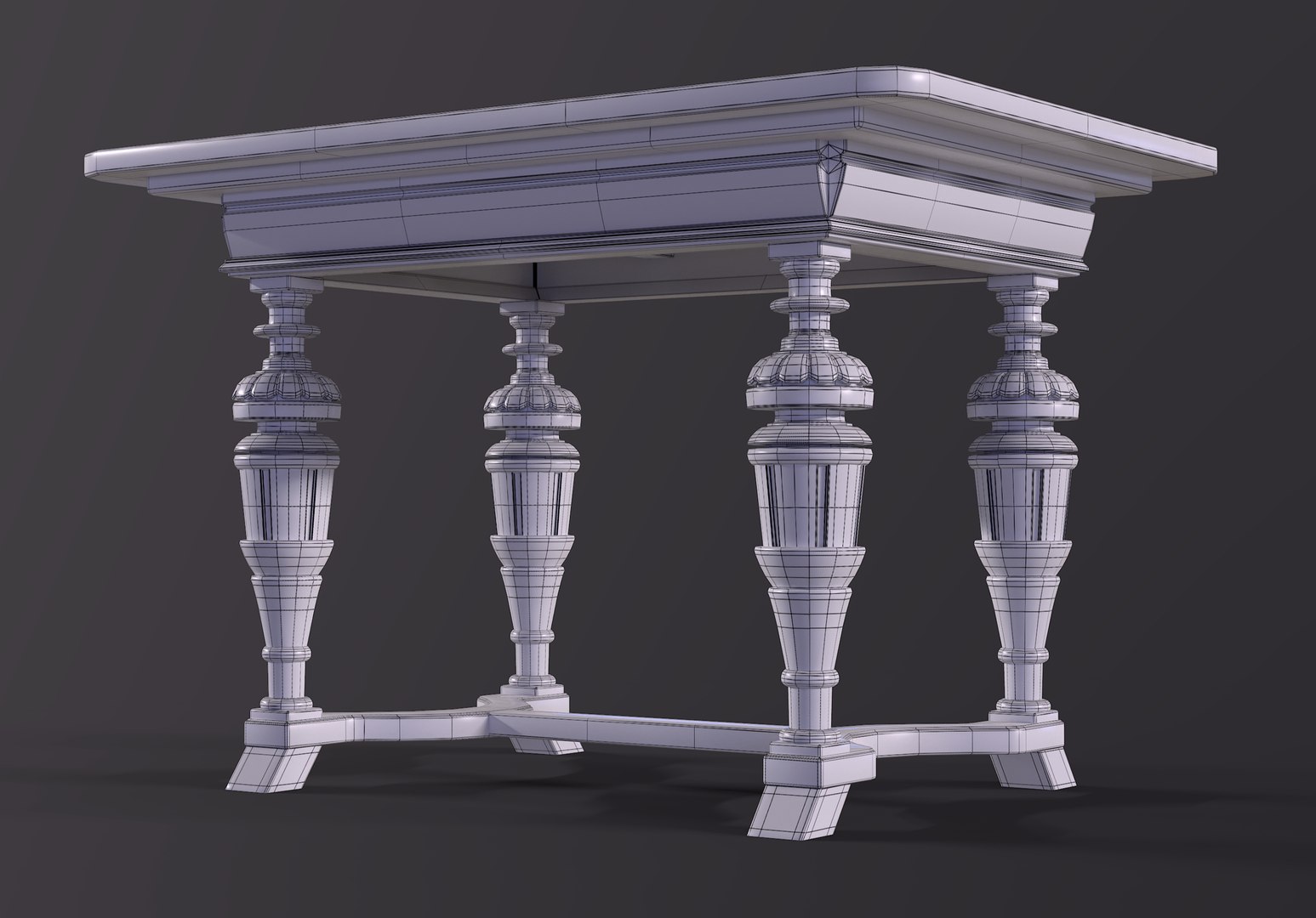 Old Antique Table 3D Model - TurboSquid 2002923