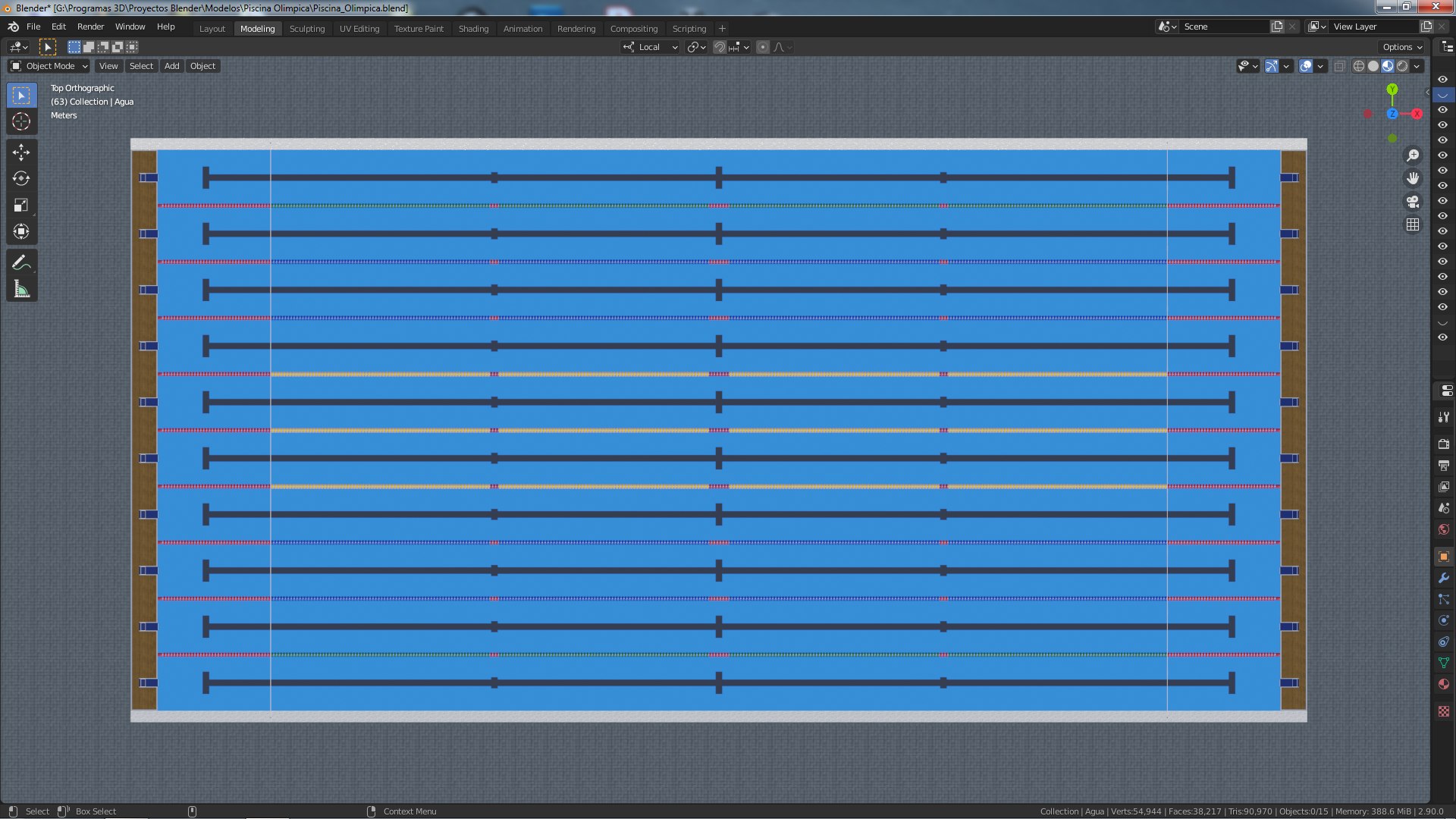 Competition Olympic Pool 3D Model - TurboSquid 1690580