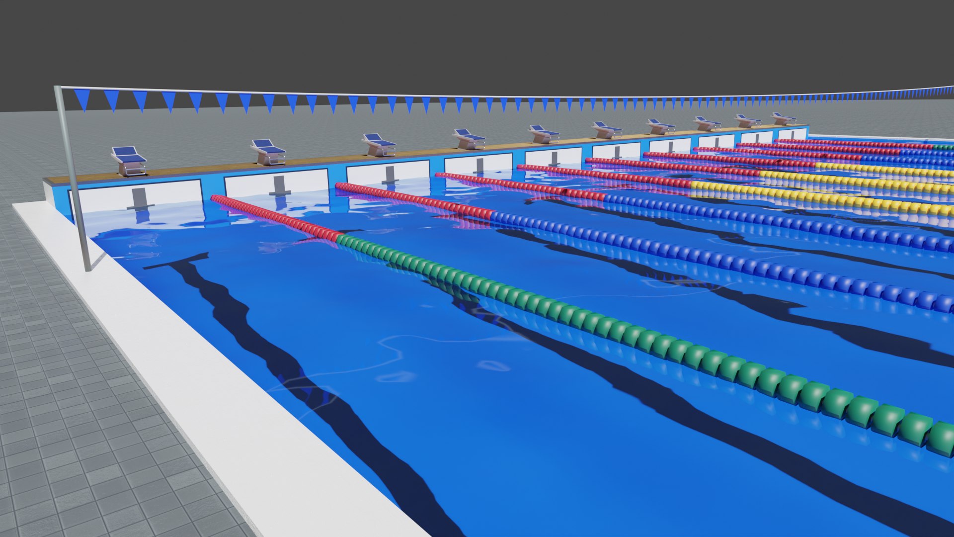 Competition Olympic Pool 3D Model - TurboSquid 1690580