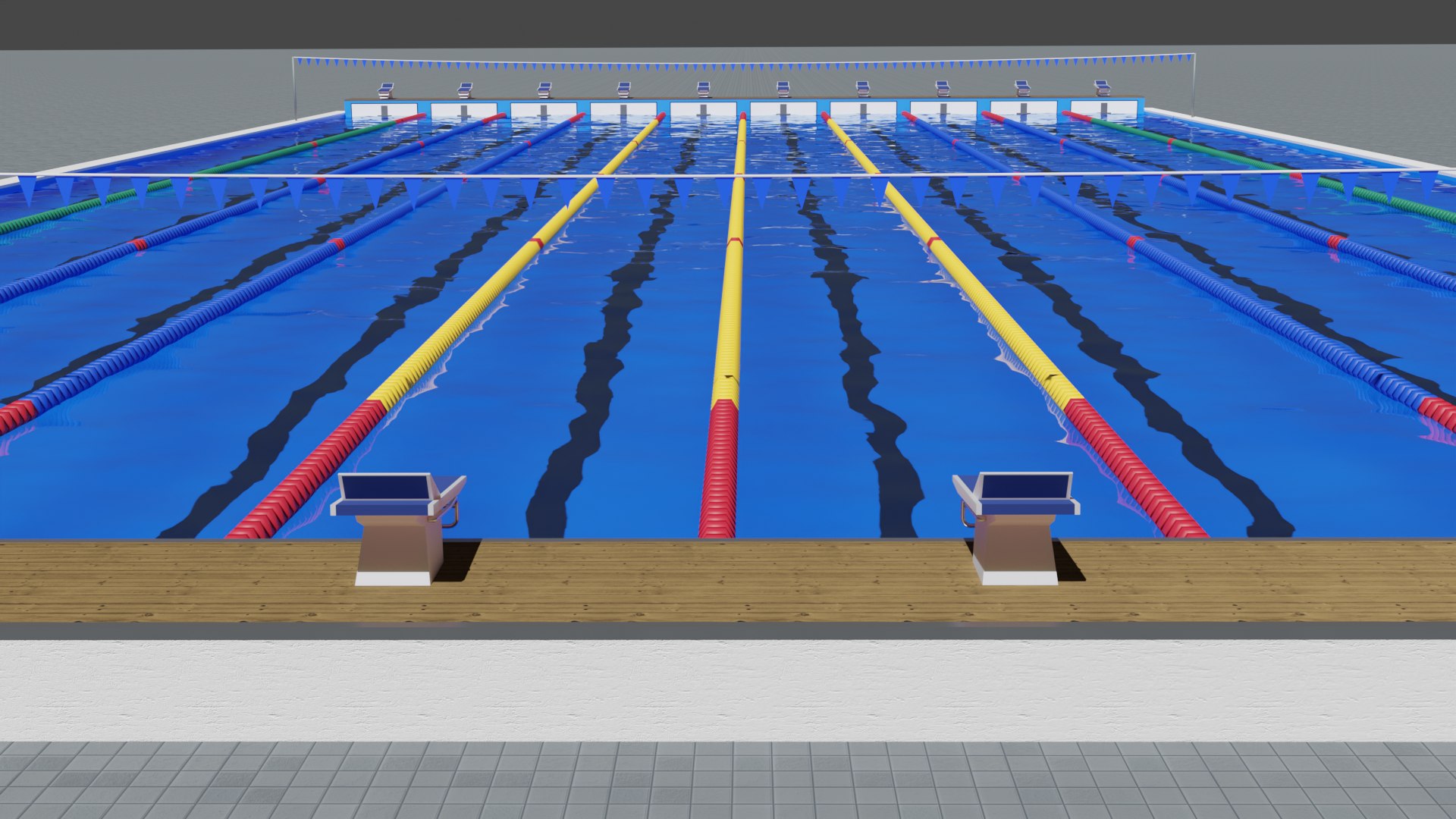 Competition Olympic Pool 3D Model - TurboSquid 1690580
