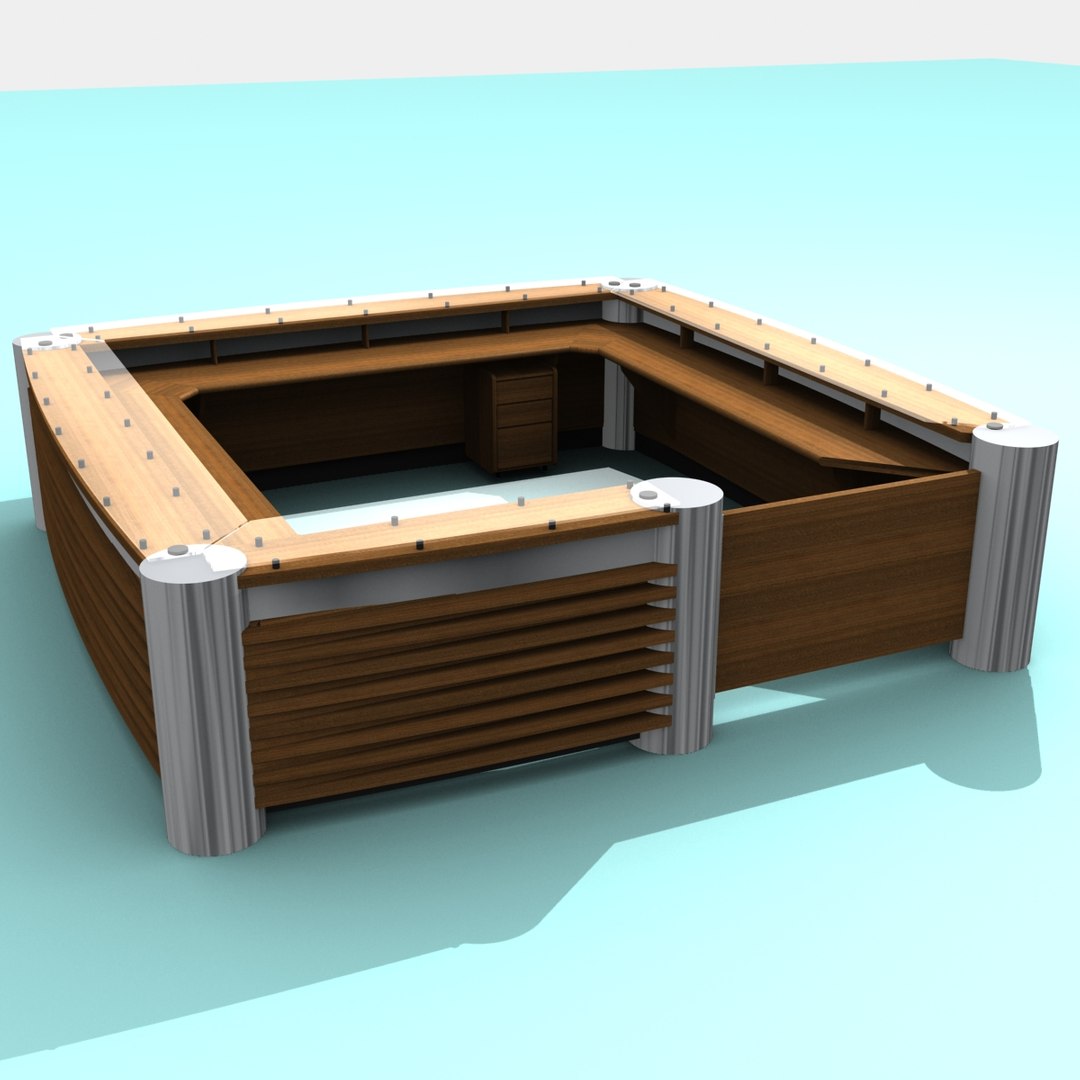 information reception desk 3d model