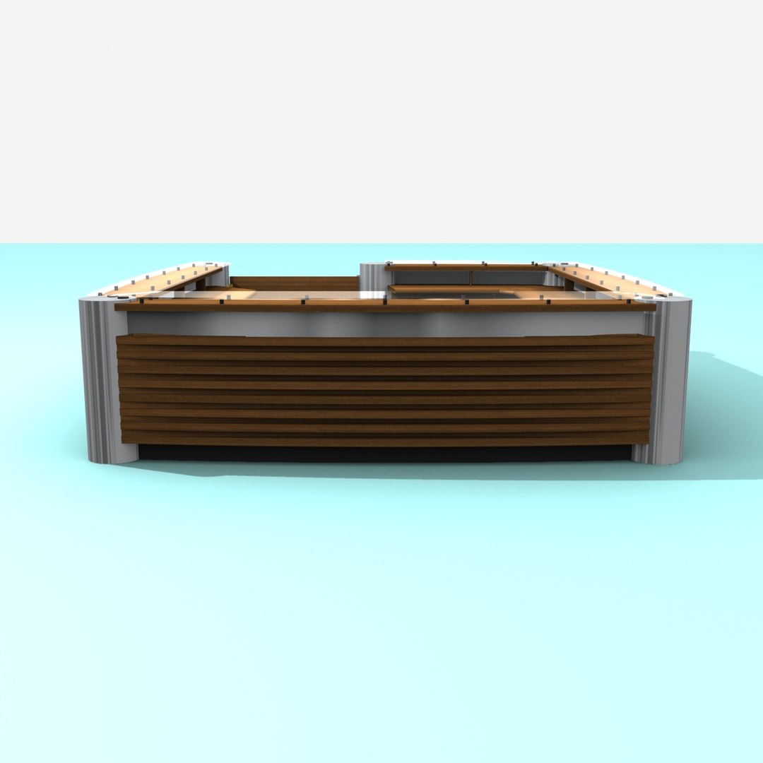 information reception desk 3d model