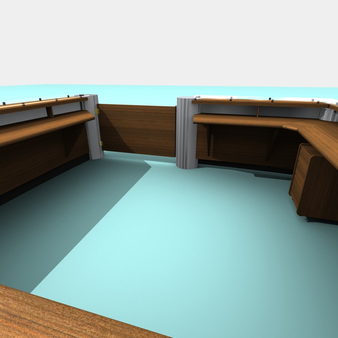 information reception desk 3d model